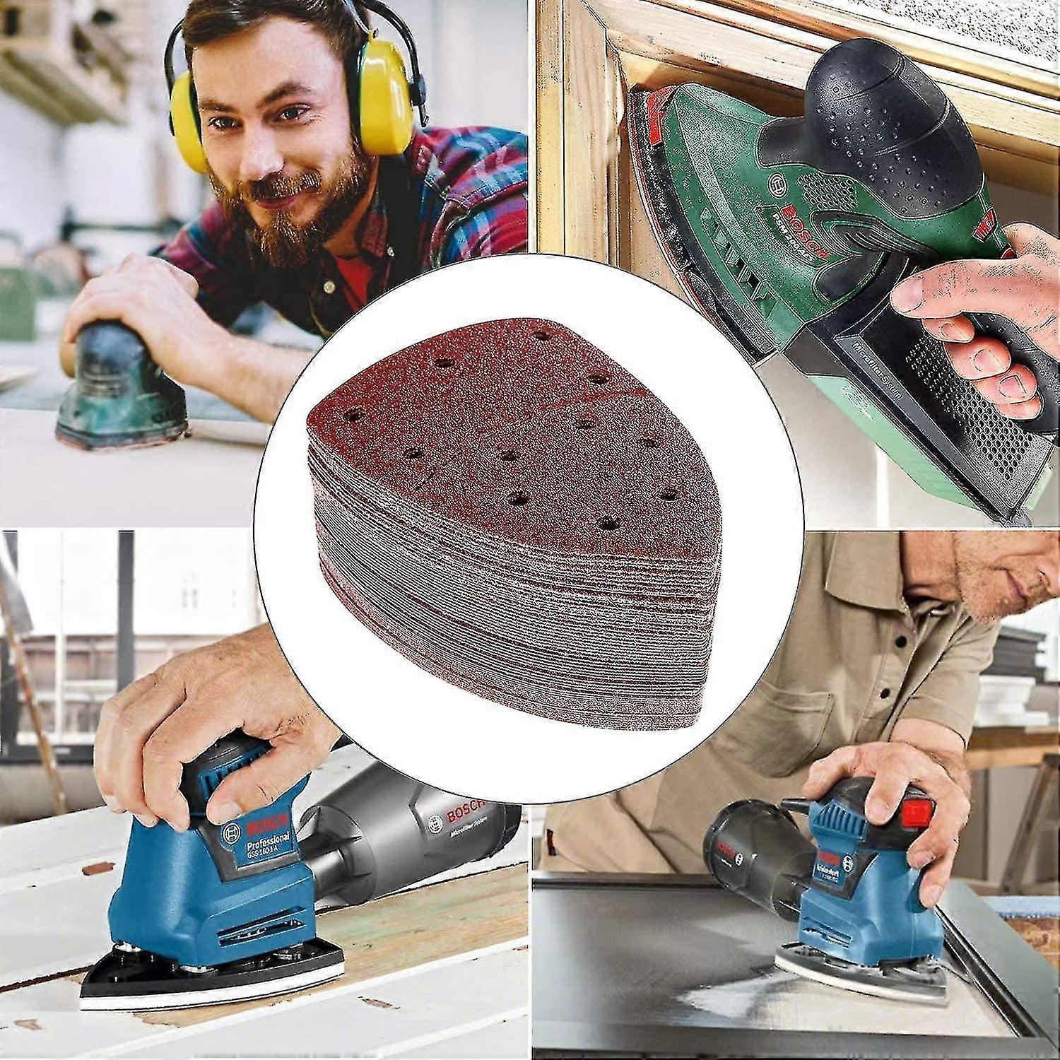 Sanding Triangles, Sandpaper For Bosch Psm 100a, Psm 160, Psm 200 Aes ...