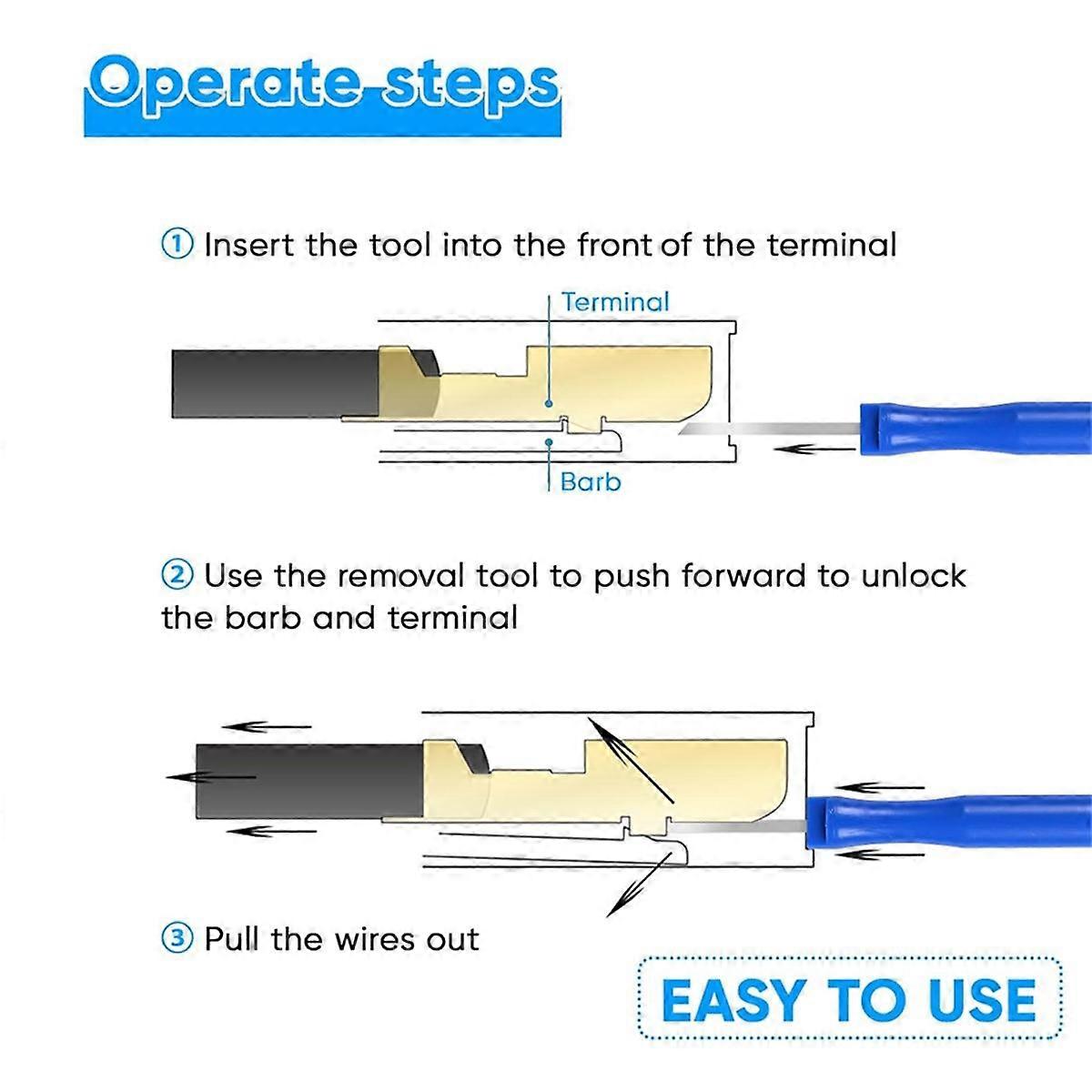 Terminal Removal Tool Kit 36 Pcs Depinning Tool Electrical Connector ...