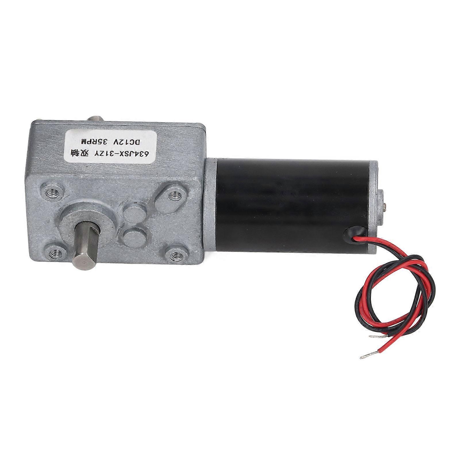 Gear Motor Dual Shaft DC 12V Self Locking Speed Reduction CW CCW Worm Geared Motor 35RPM | Fruugo UK