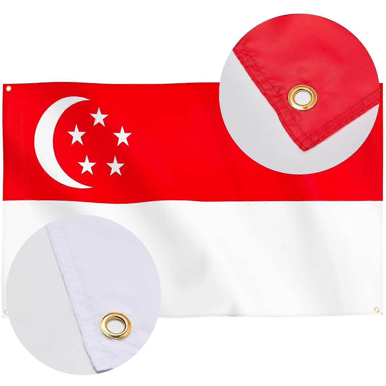 Singapore Flag, National Flag,Eyelet In Every Corner, Horizontal ...