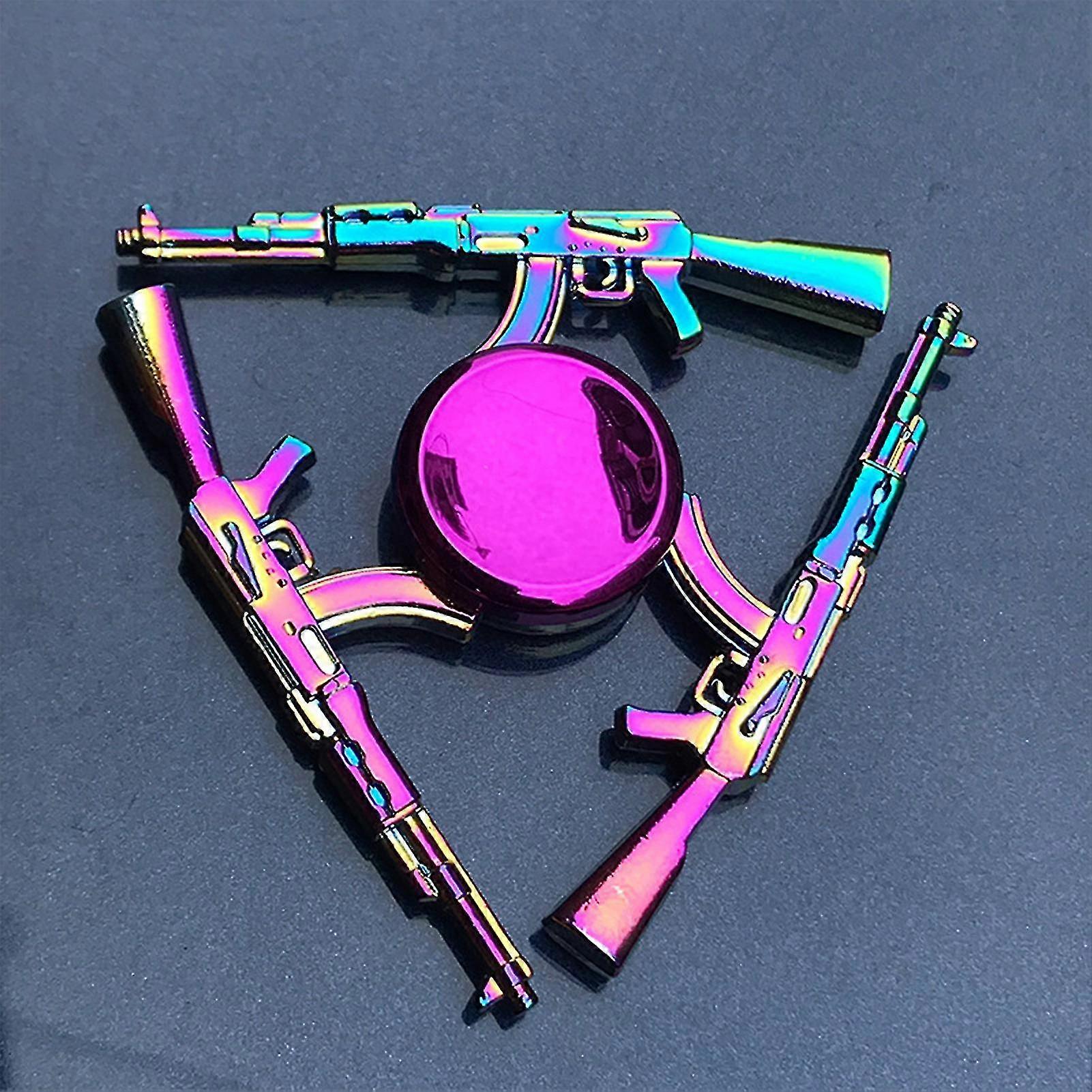 Hand Spinner Decorative Anti-anxiety Multi-color Metal Rainbow Fidget ...