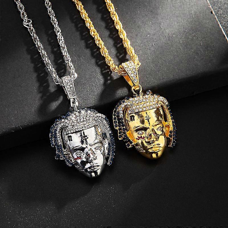 2PCS Hip-hop Rap Rapper Xxxtentacion Necklace Rope Chain Pendant Bling ...