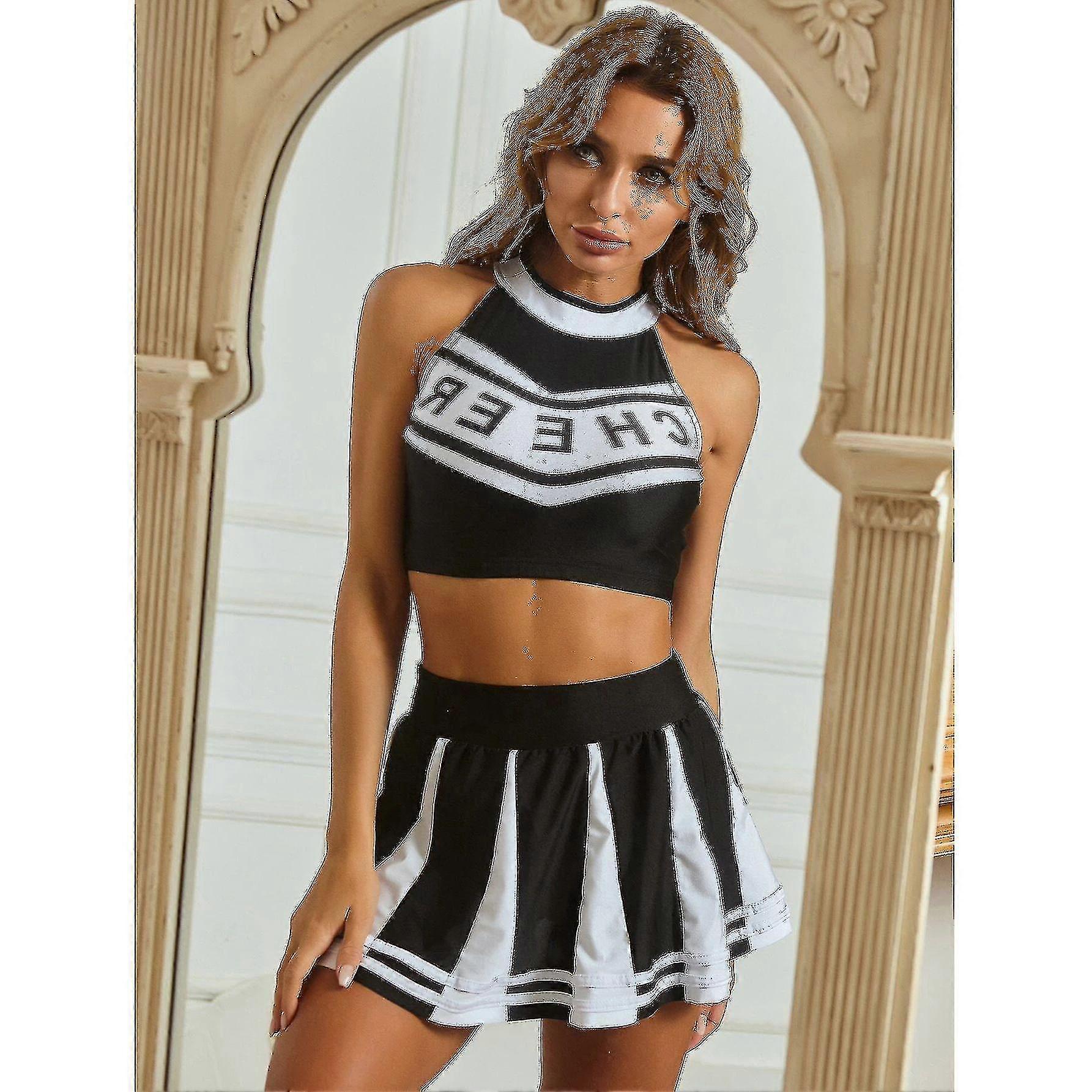 Sexy Cheerleader Outfit Halloween Women Schoolgirl Gleeing Cheerleader ...