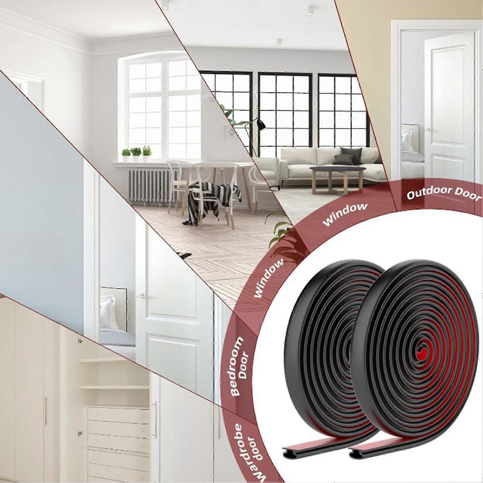 Door Weather Stripping Seal Strip Self-adhesive Soundproof Safety Door ...