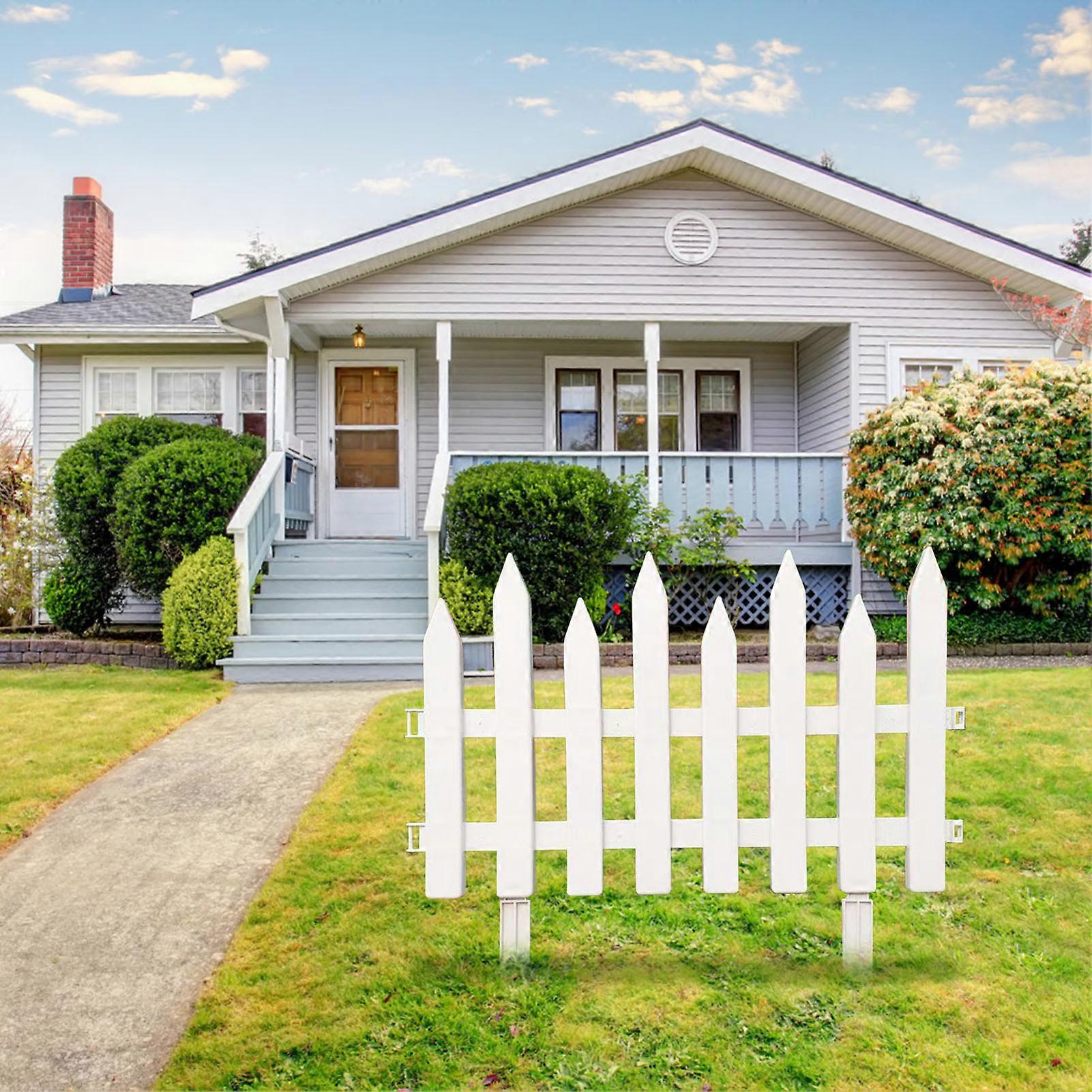 Garden Stake Picket Fences Decorative Garden Panel Fence with Stakes ...