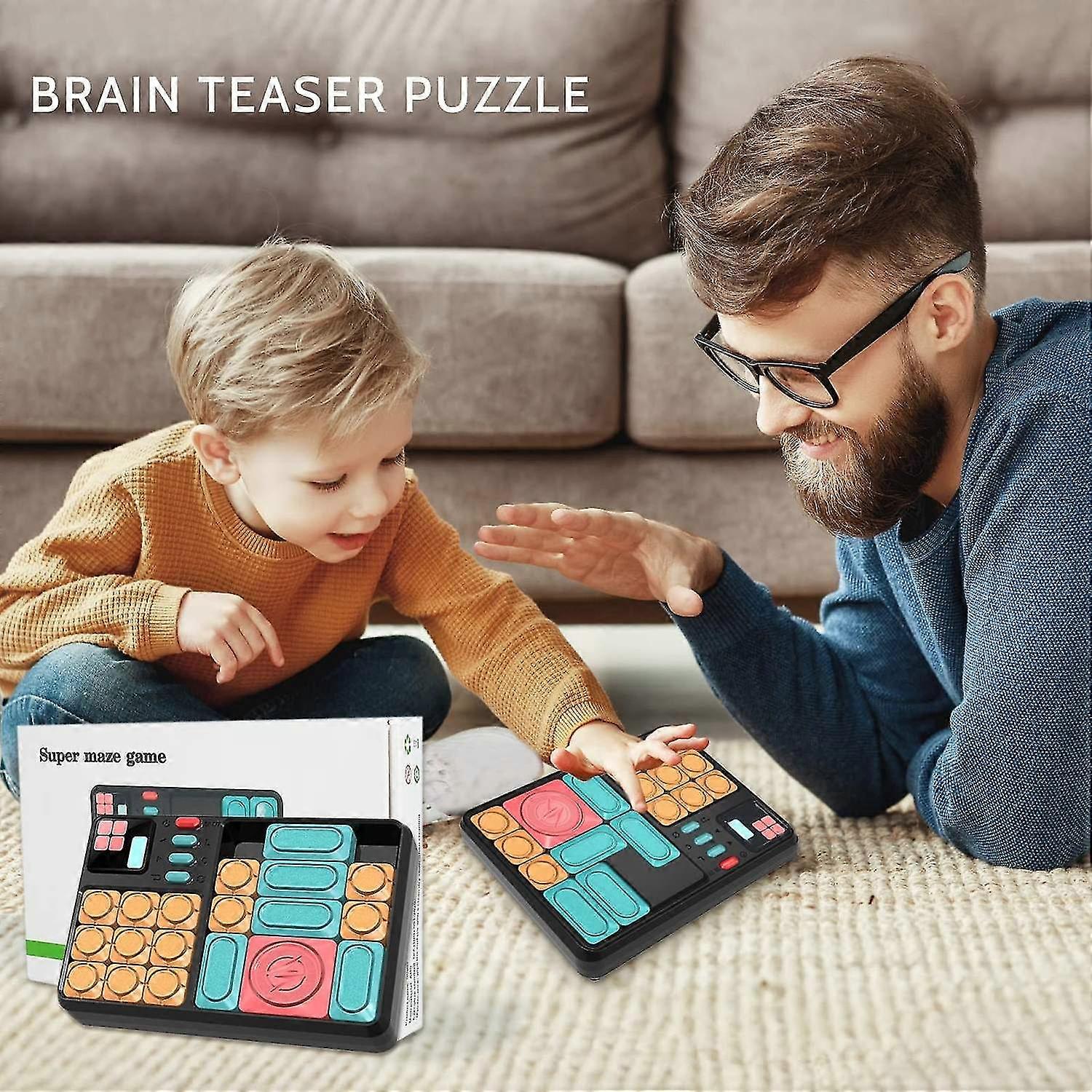 Brain Game, Magnetic Sliding Block Brain Teaser Puzzles with 500 ...