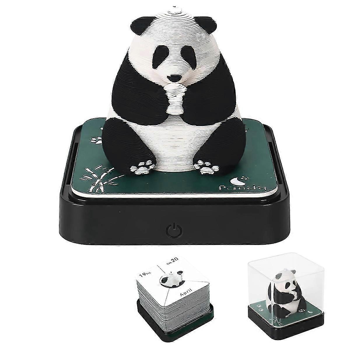 3d Art Calendar 2024, Time Piece Calendar Panda Memo Pad Rip Paper ...