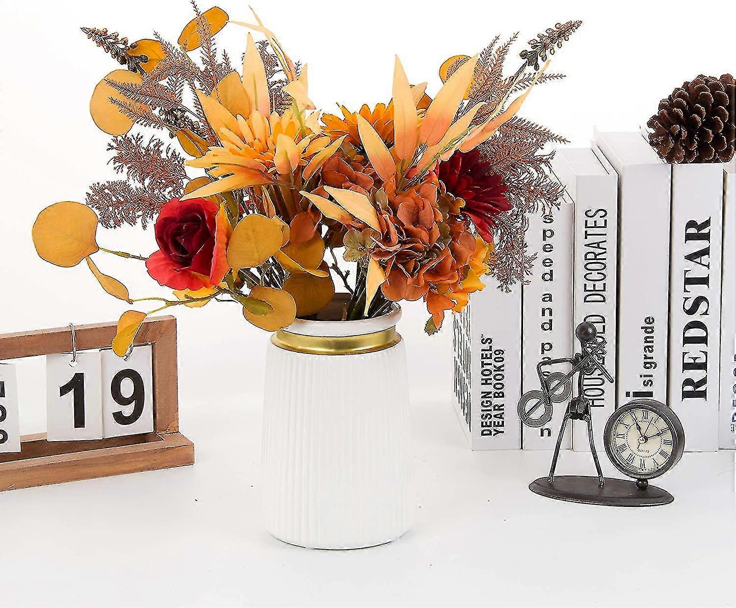 2 Pack Artificial Fall Flower Bouquet Fall Wedding Bouquet For Wedding ...