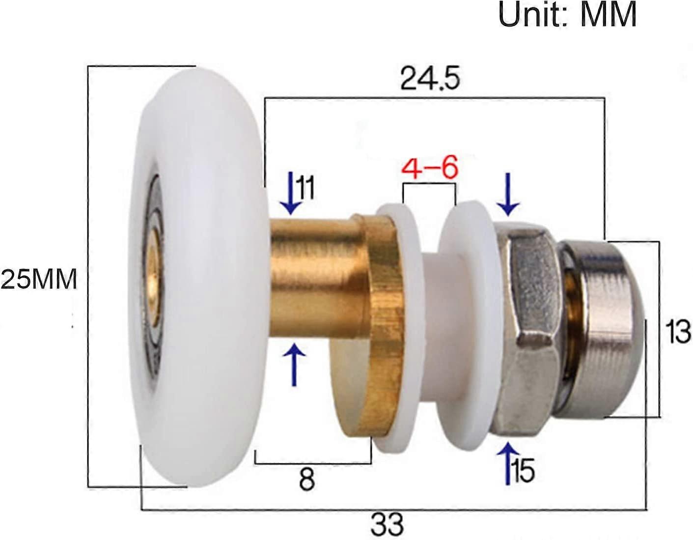 4PCS Shower Casters Wheel, Shower Sliding Door Caster, Replacement ...