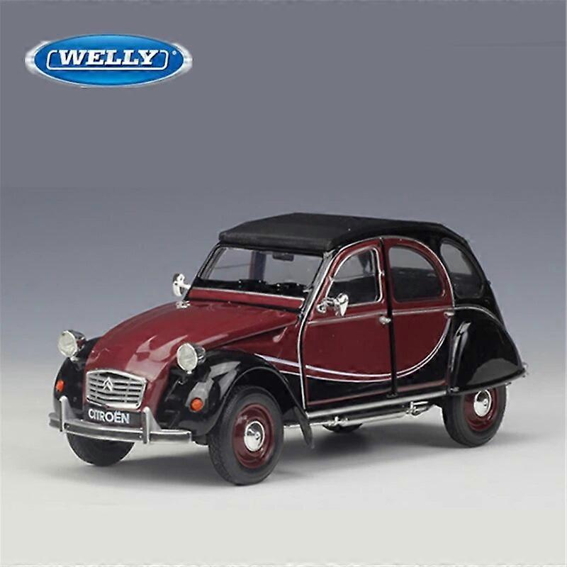 1:24 Citroen 2CV 6 Charleston legering bil model trykstøbt metal klassisk retro bil køretøjer ...