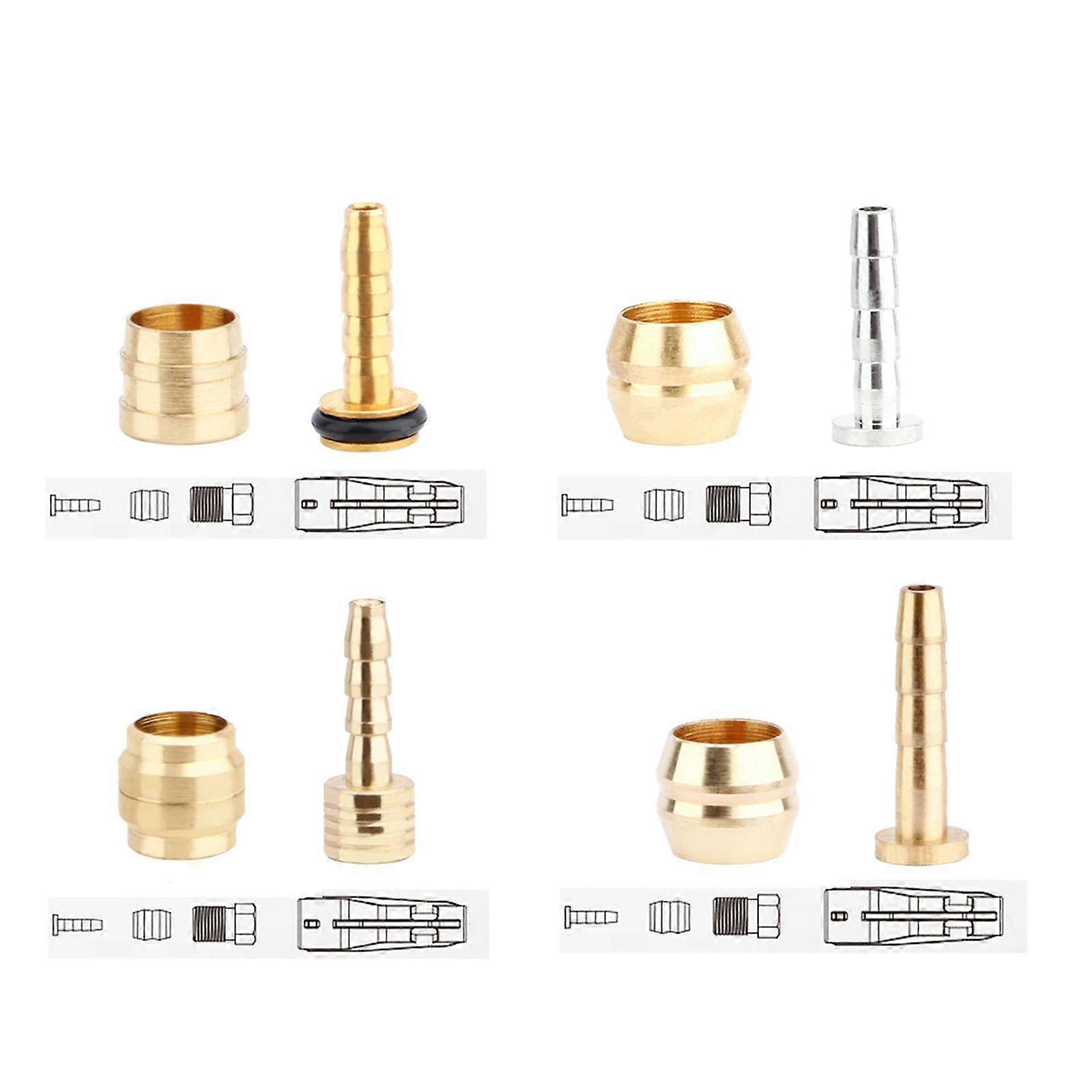 2x 10 Set Bicycle Brake Olive, And Brass Bike Connecting Insert Kit ...