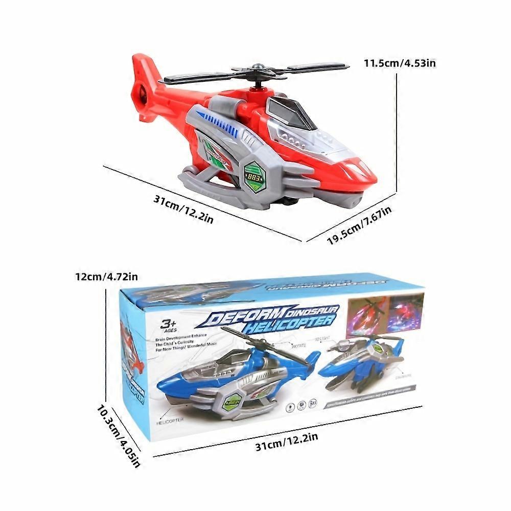 Universal helicopter transforming dinosaur electric toy rotating ...