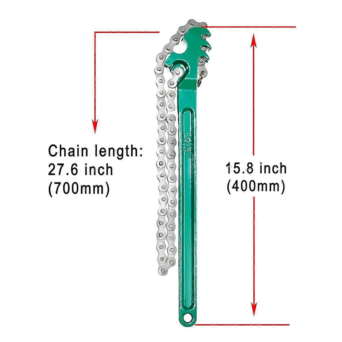 Sturdy Adjustable Heavy Duty Ratchet Chain Oil Filter Wrench Reversible ...