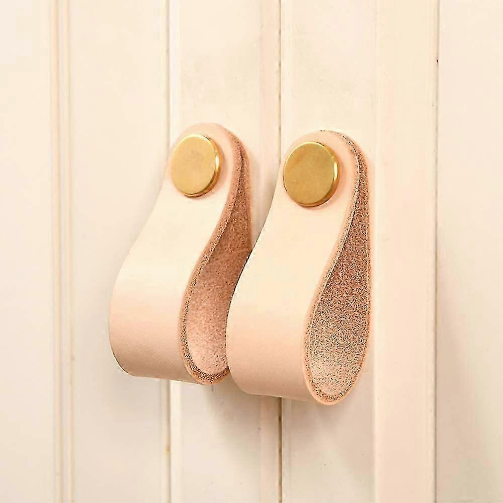 Leather Handle 8 Pieces Leather Cabinet Handles Cupboard Handles for ...