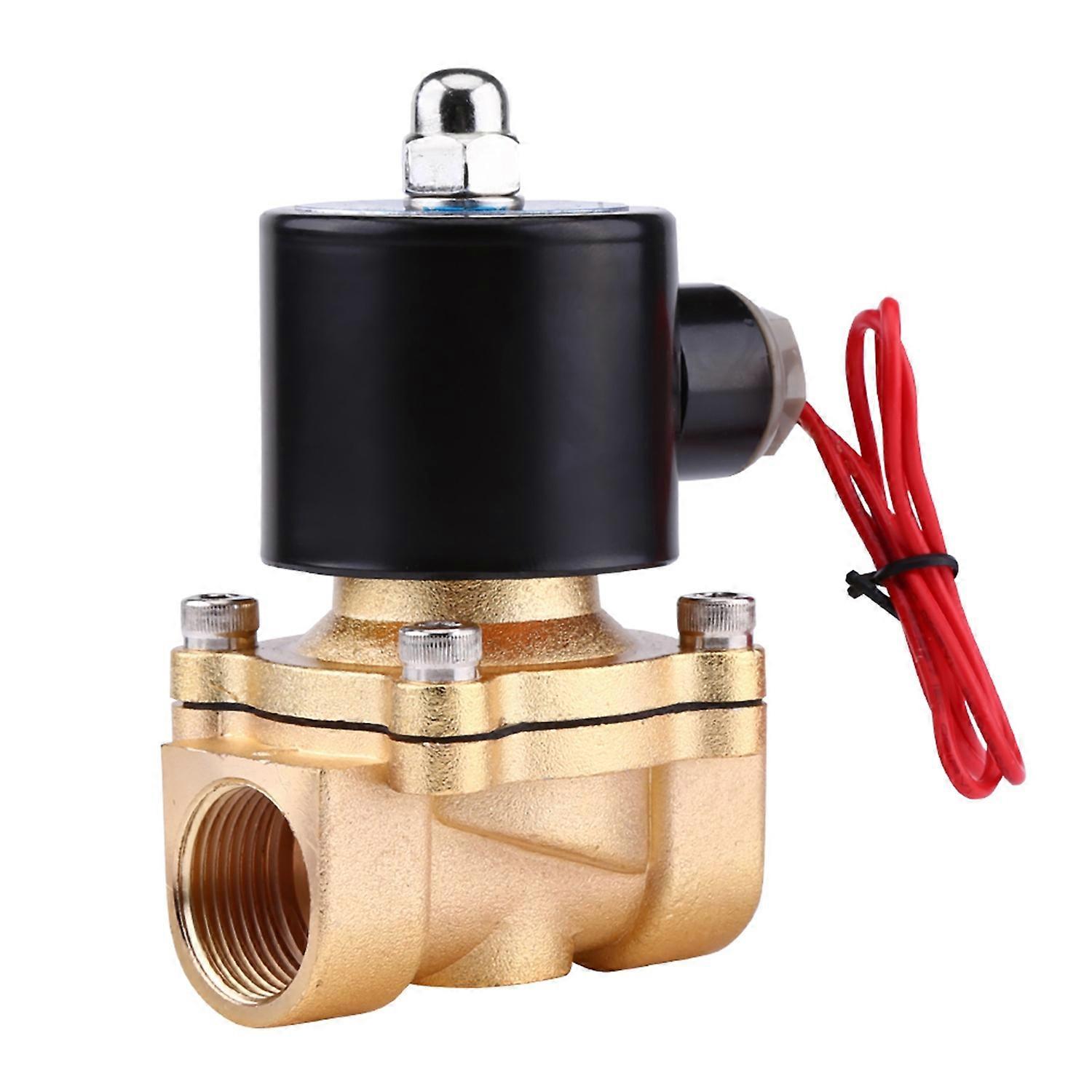 AC 220V 3/4" NC Electric Solenoid Valve Zinc Alloy Body for Water Oil Air Gas | Fruugo UK