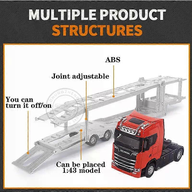 150 Large Diecast Alloy Truck Car Model Container Toy Simulation Pull ...