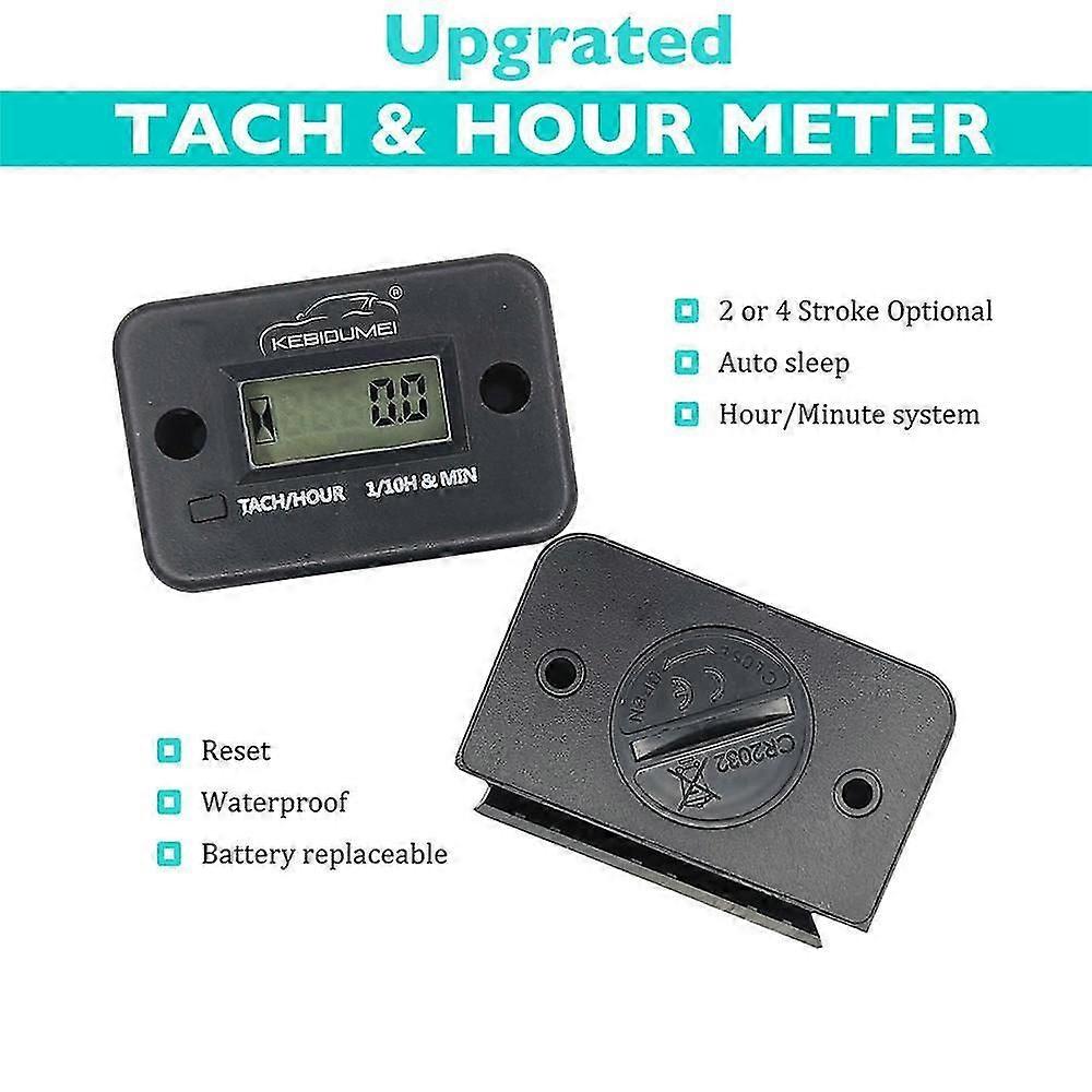 Vibration Tachometer Digital Hour Meter Replaceable Battery Resettable ...