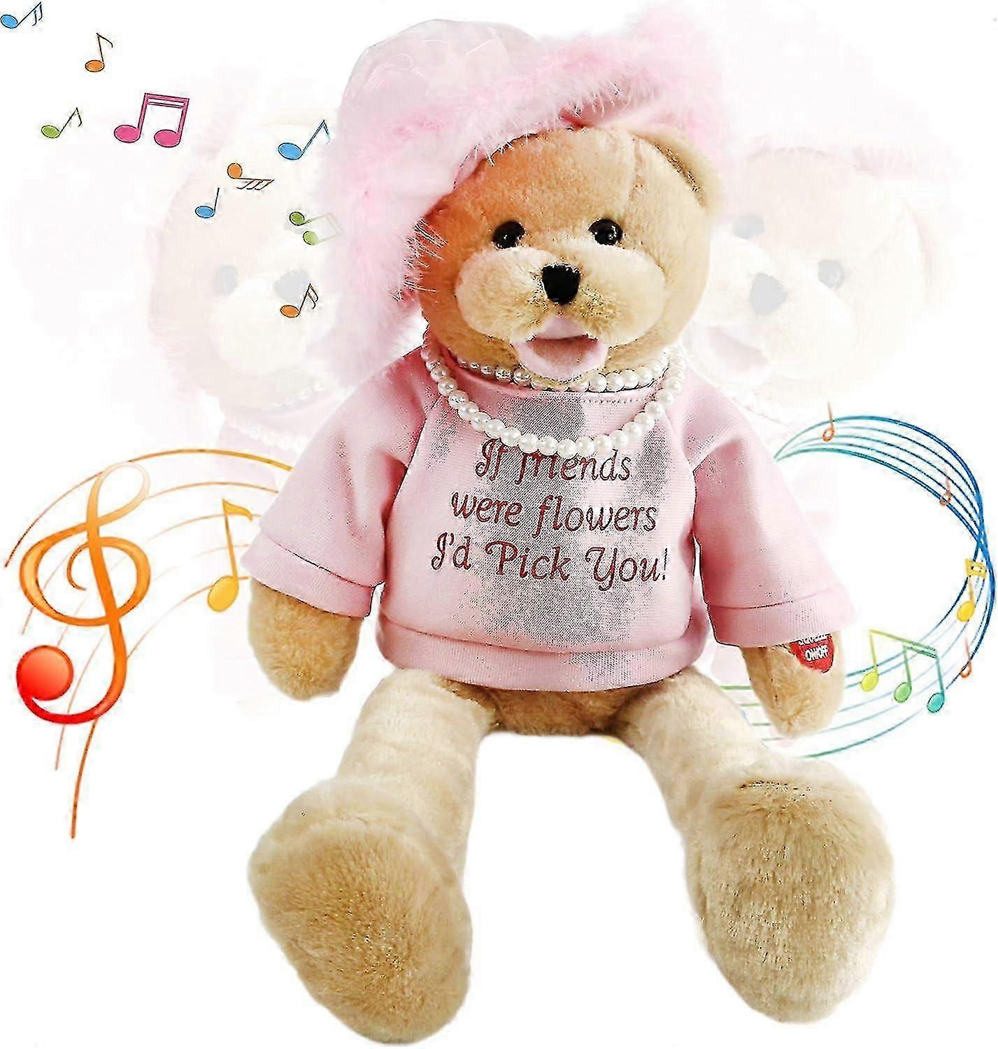 Musical Teddy Bear Wearing Pearl Sings Thats What Friends Are For ...