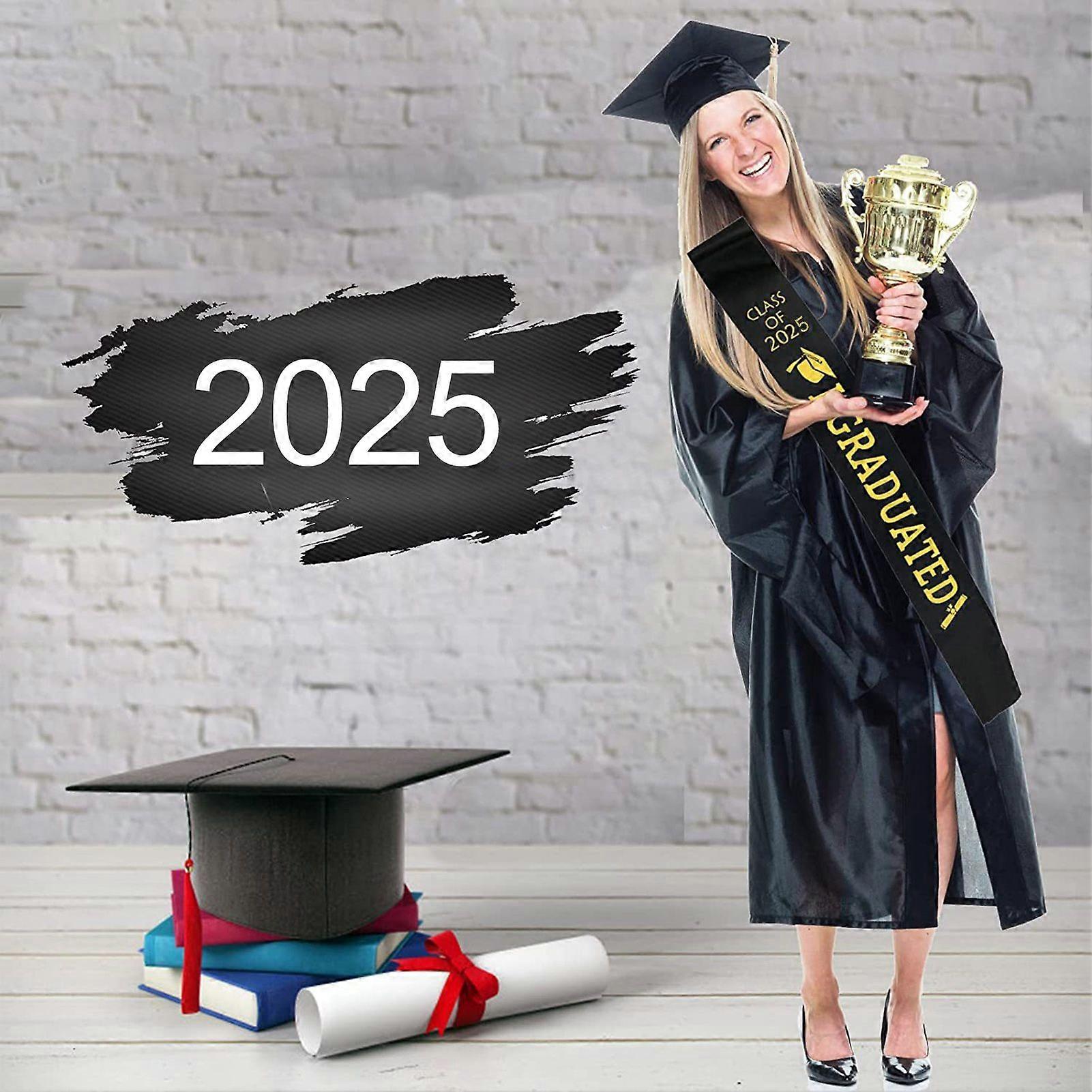 2025 Graduation Stole Unisex Adults Graduation Satin Sash Ribbon Class ...