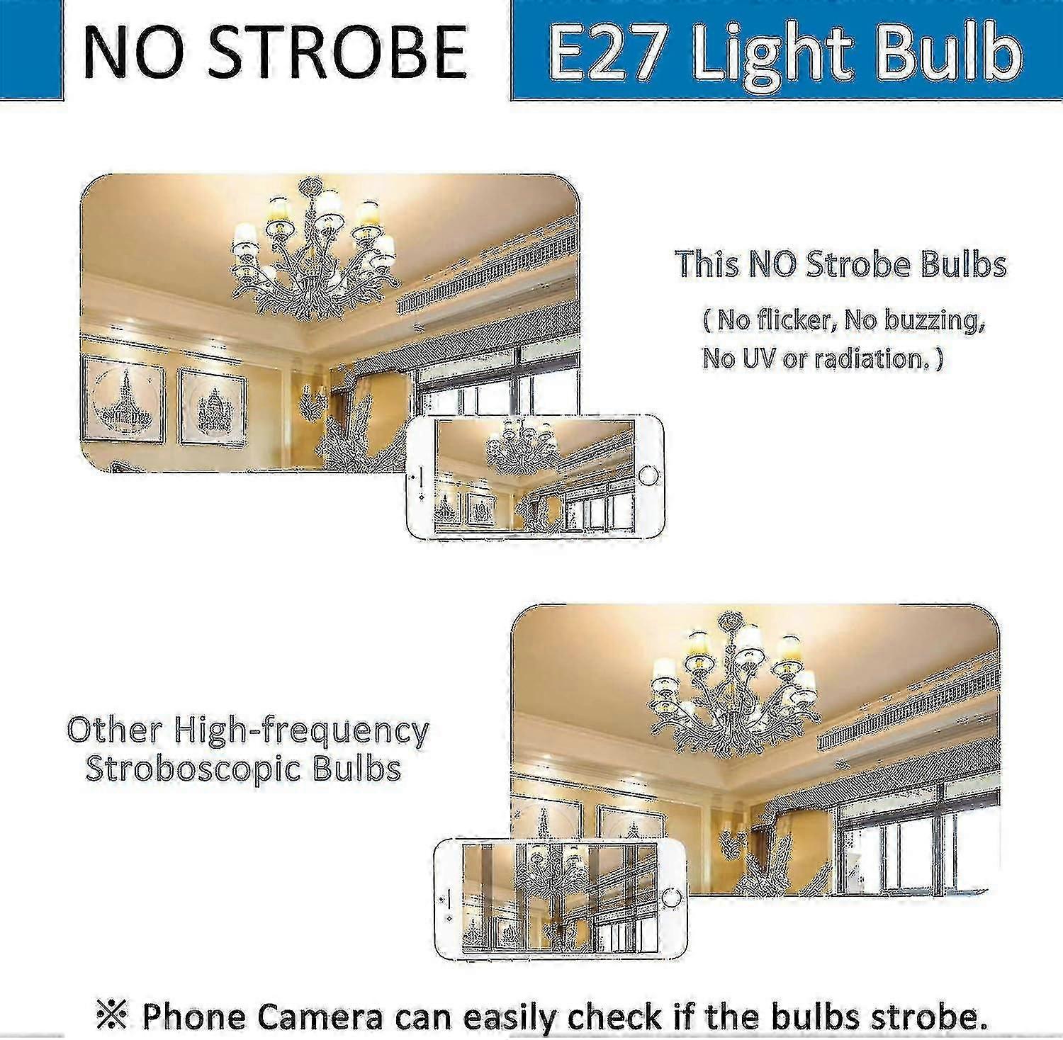 Dimmable E27 Halogen Bulb 42W A55 2700K Warm White, Pack of 5 | Fruugo UK