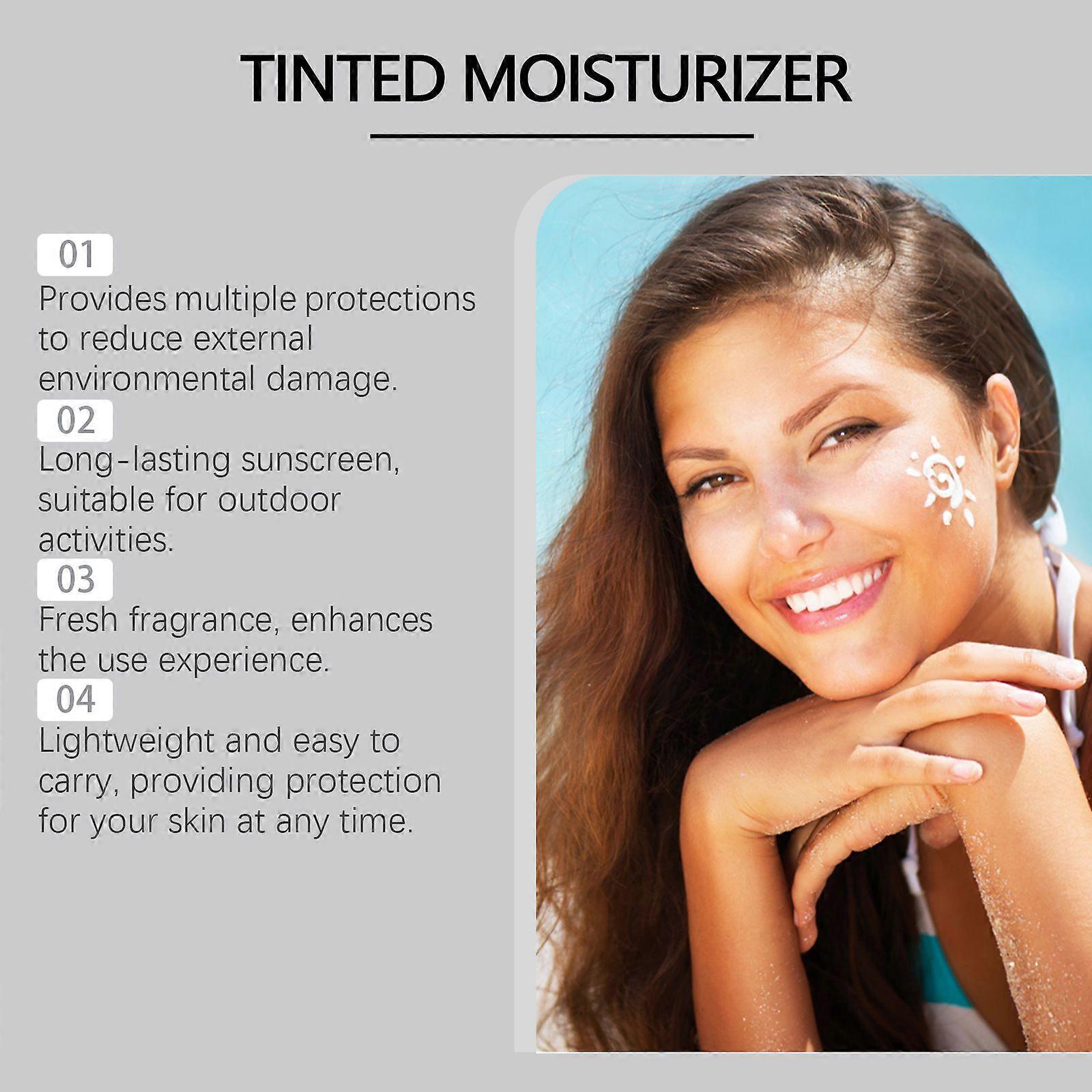 Anti-Aging Tinted Moisturizer SPF 46 Sheer Face Sunscreen & Lightweight ...