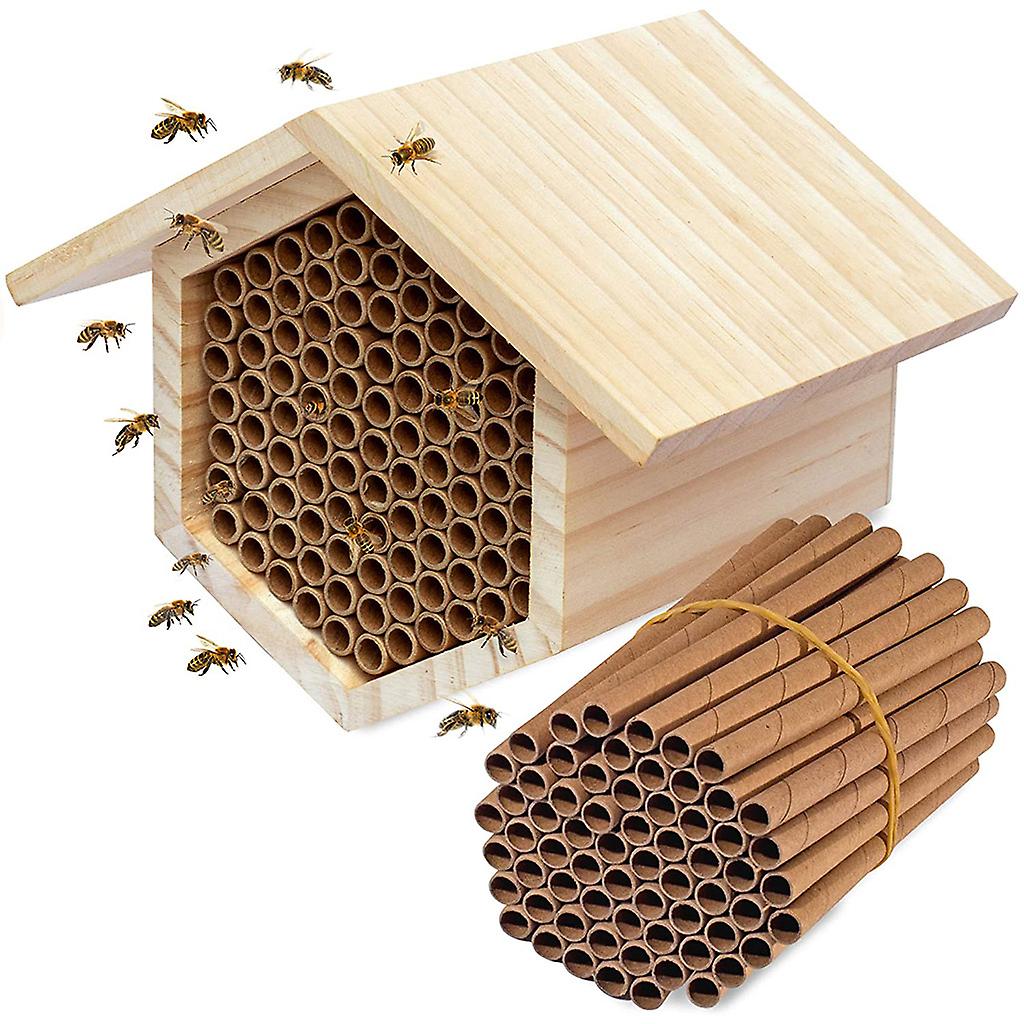 Set Of 50 House Garden Pollinator Bee House Nest Tubes Gift For ...