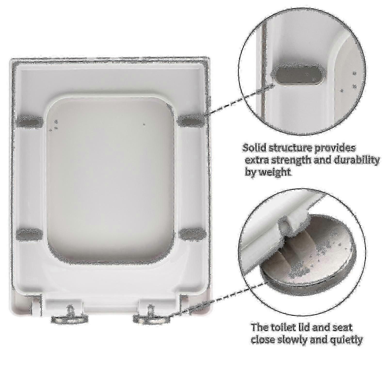 1mor Toilet Seats Close Pp Elongated Square Shape Bathroom Accessories ...