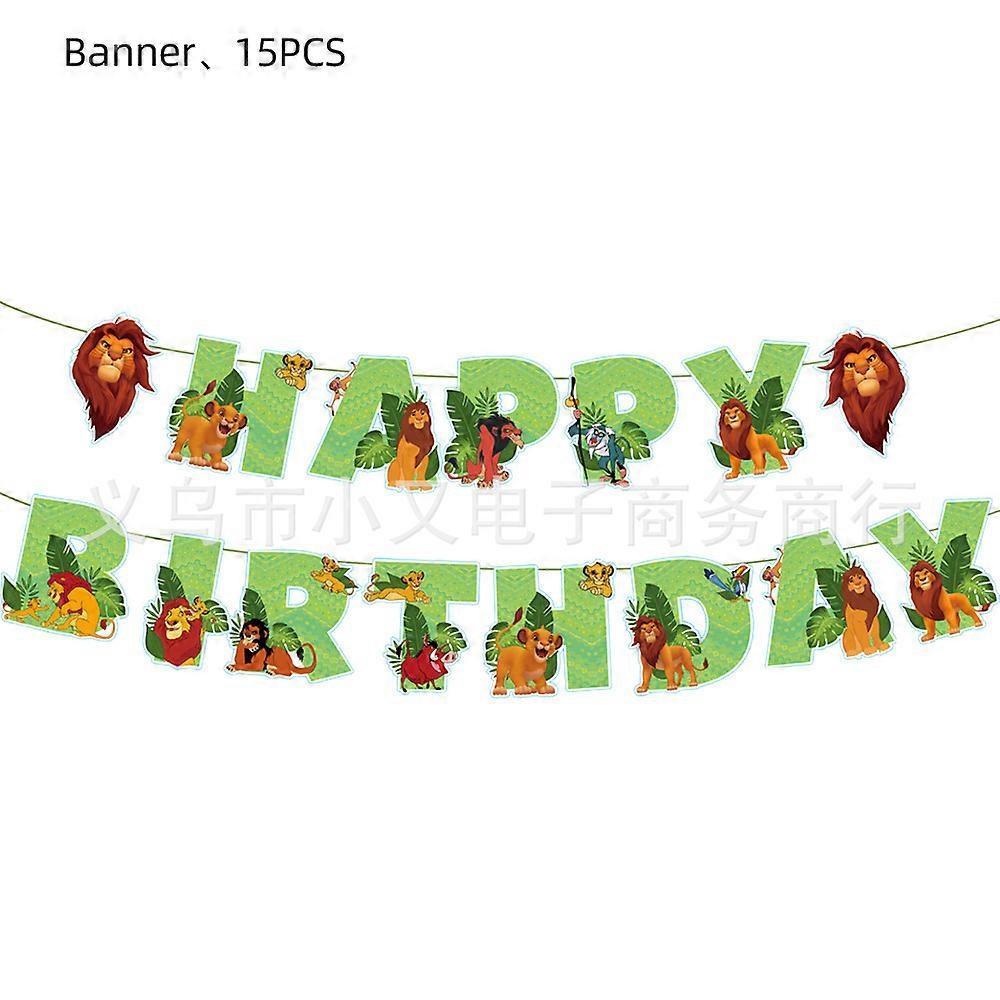 Simba The Lion King themed children's birthday party banner decoration ...