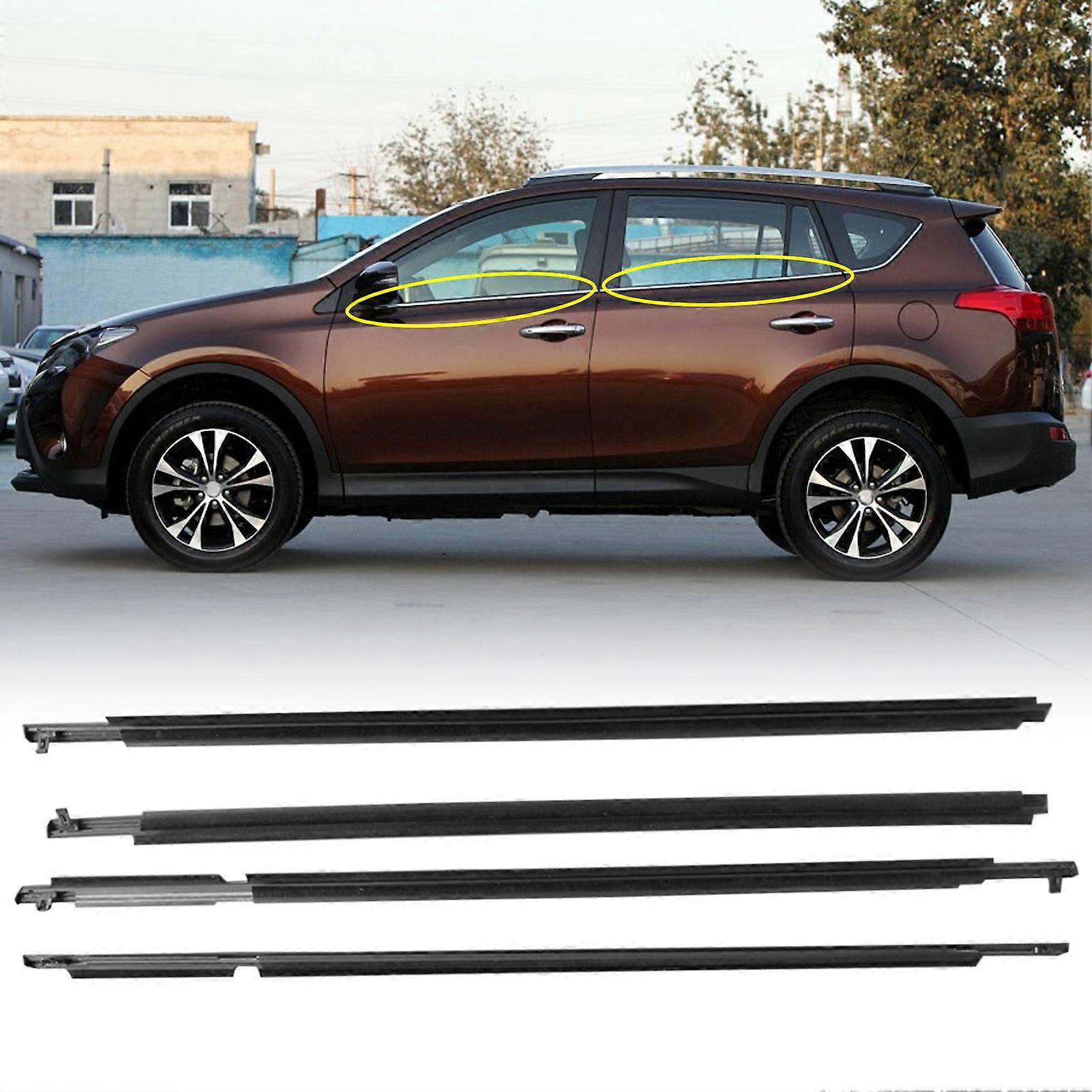 4Pcs Outer Window Seal Belt Rubber Glass Weatherstrip Moulding Trim for ...