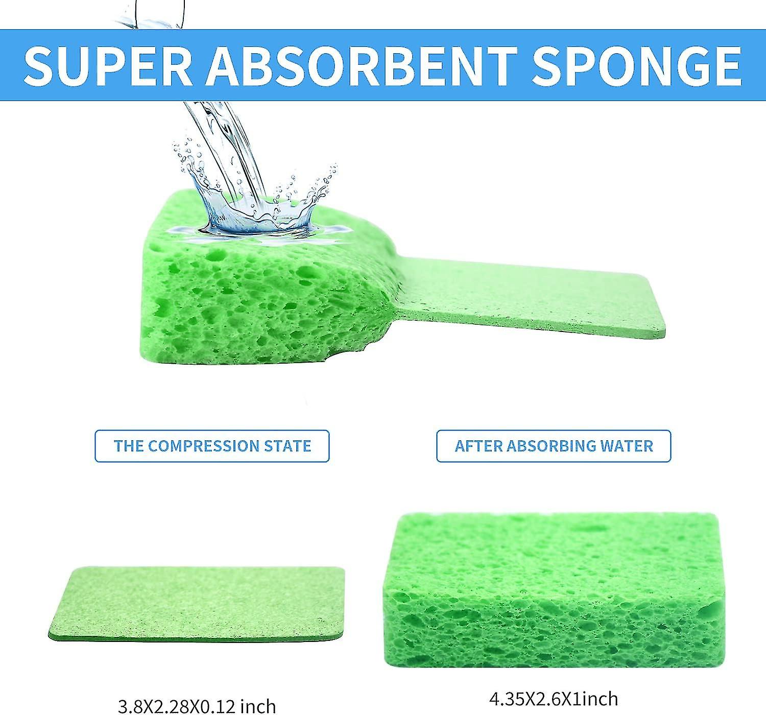 12 Pack Kitchen Sponges-compressed Cellulose Sponges Non-scratch ...
