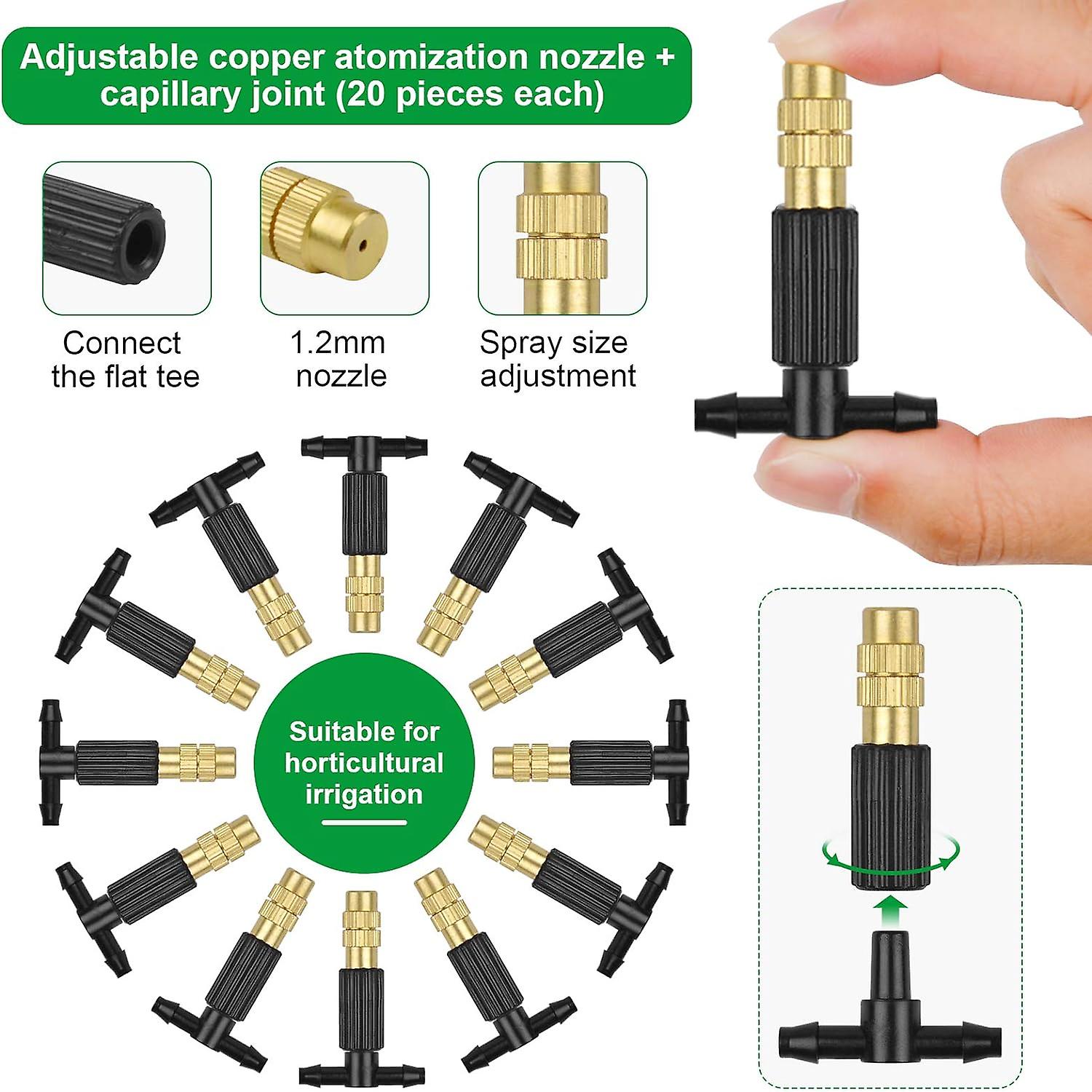 IRRIGATION Nozzle Adjustable Copper Atomizing Nozzle Connect 47 Hose ...