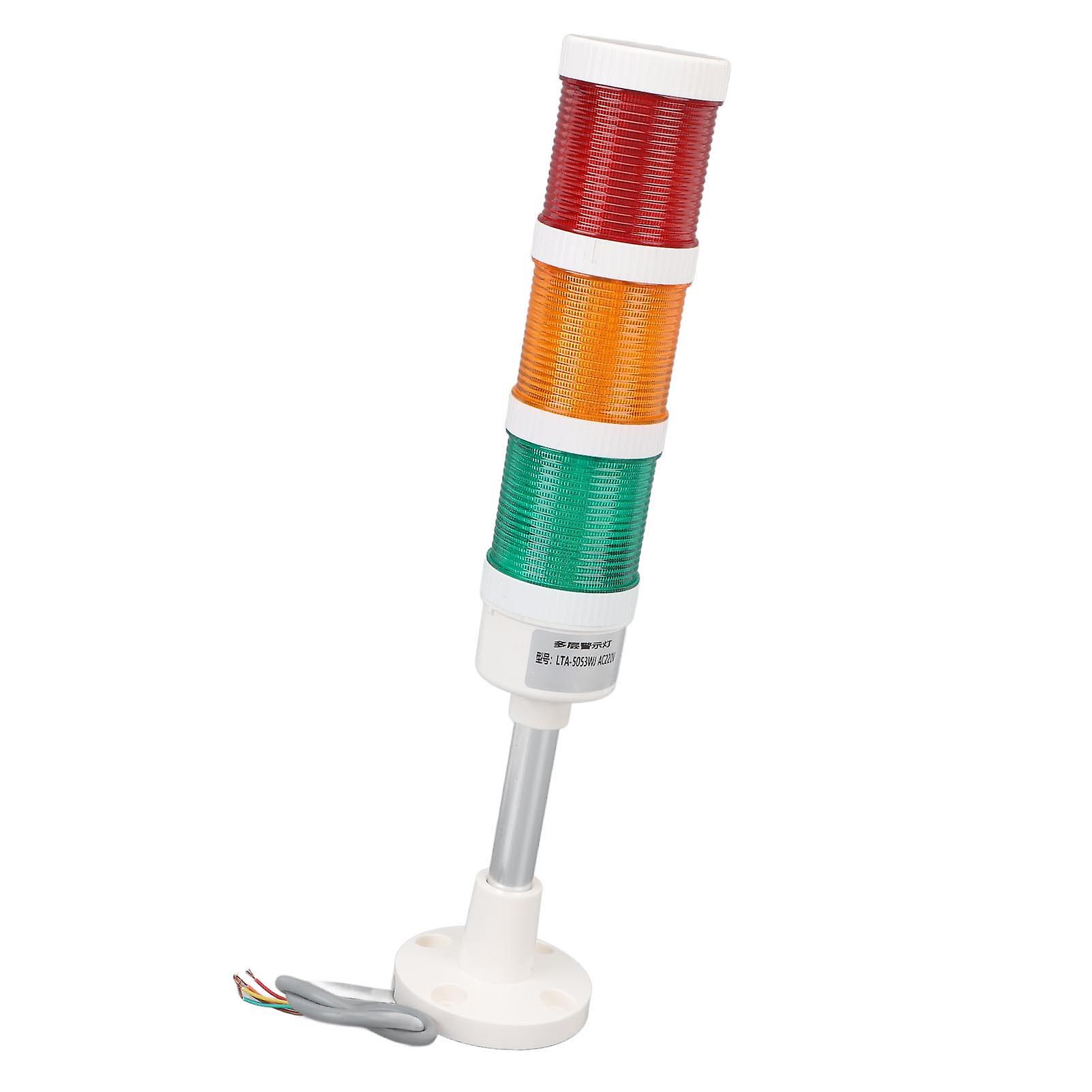 3-Layer LED Signal Tower Light with Buzzer - 220V Industrial Warning ...