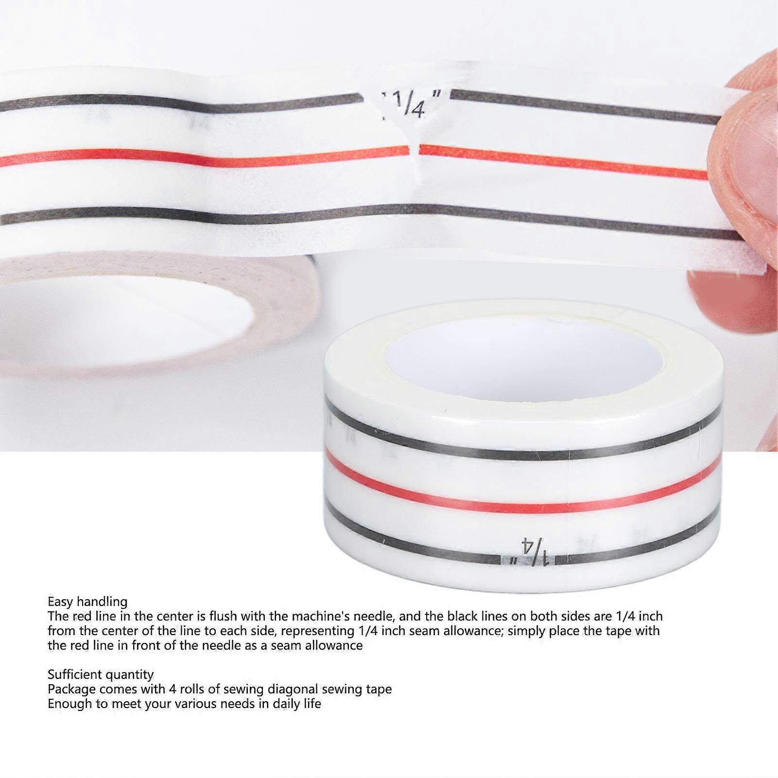 4pcs 1/4 Inch Seam Diagonal Seam Tapes Professional Straight Diagonal ...