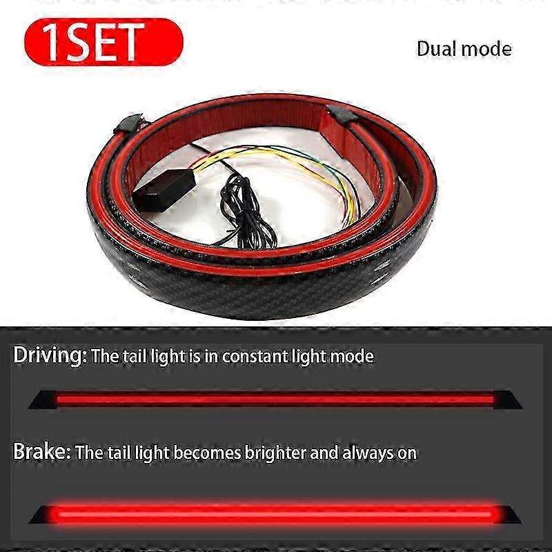 Universal Led Rear Spoiler Lip Kit Exterior Accessories Brake Light ...