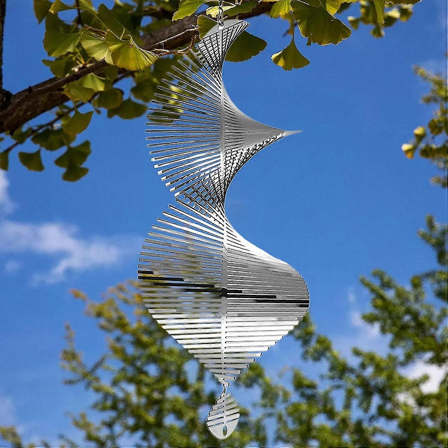 3d Metal Wind Hanging Spinner Sun Spiral Wind Chimes Wind Sculptures ...