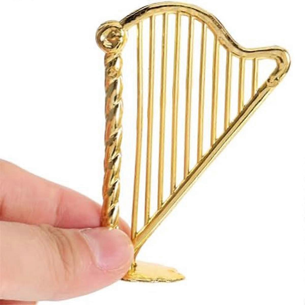 Miniature Harp, Miniature Musical Instrument Model, Mini Harp Model ...