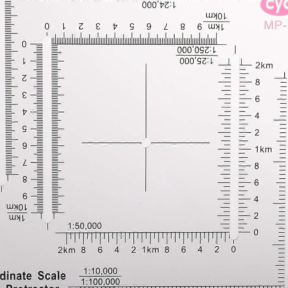 Land Navigation Protractor Coordinate Scale Protractor Map Protractor ...