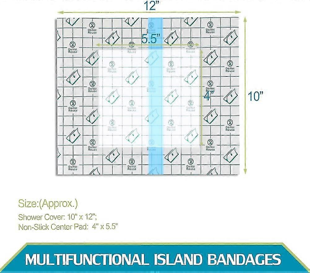 Waterproof Dialysis Catheter Shower Cover 10x12 Inch Protector With Non ...