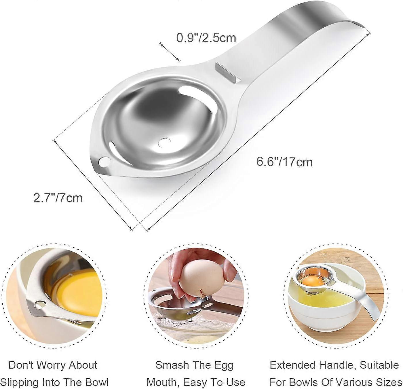 Egg Yolk Separator, Stainless Steel Egg Separator, Egg Yolk White ...