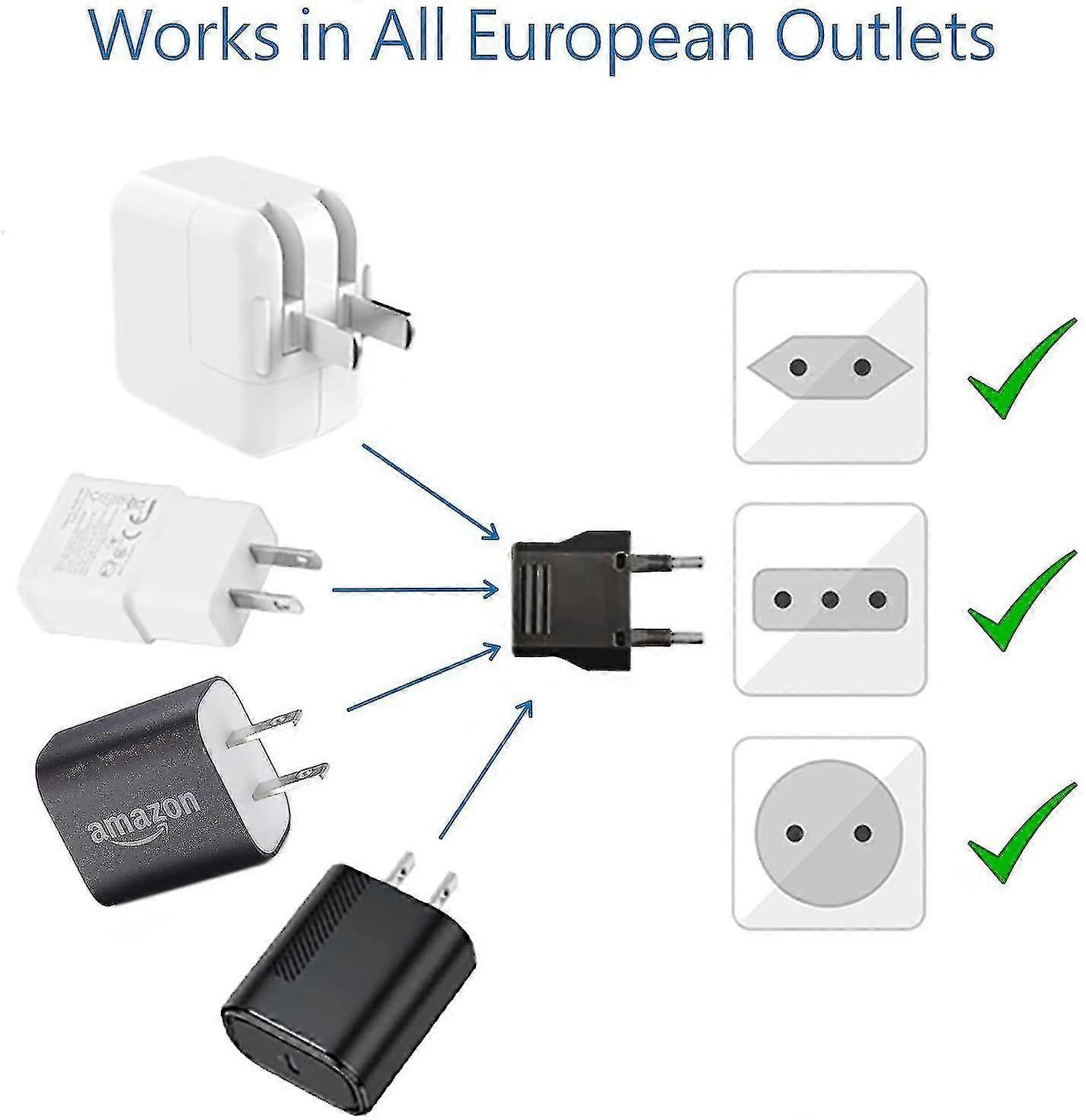 European Plug Adapter, Europe Outlet Plug Adapters, Travel Power Plug ...