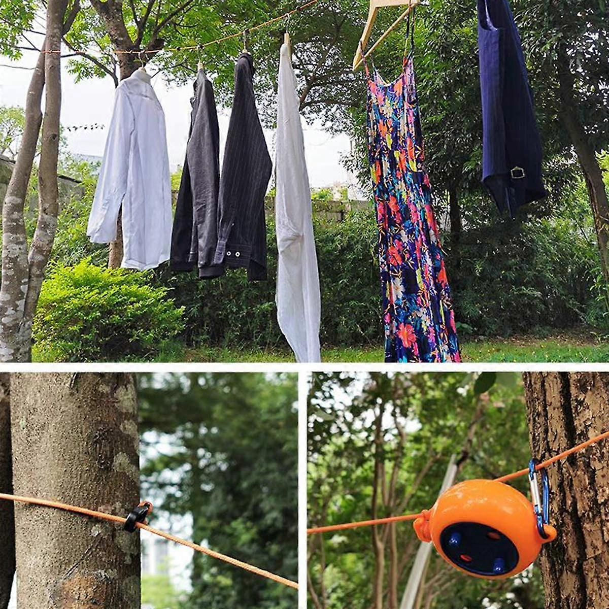 Retractable Clothesline, 2 Pieces Travel Camping Drying Lines 8M ...