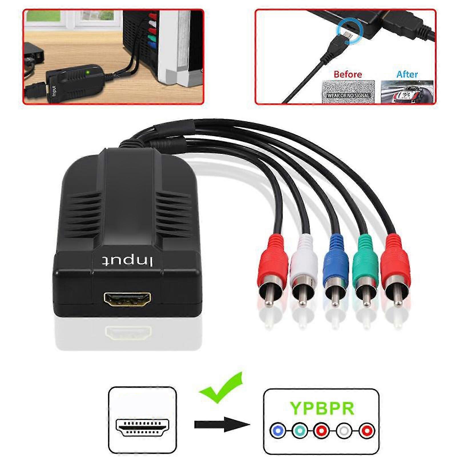 Portable Universal Hdmi-compatible To Ypbpr Component Video Converter ...