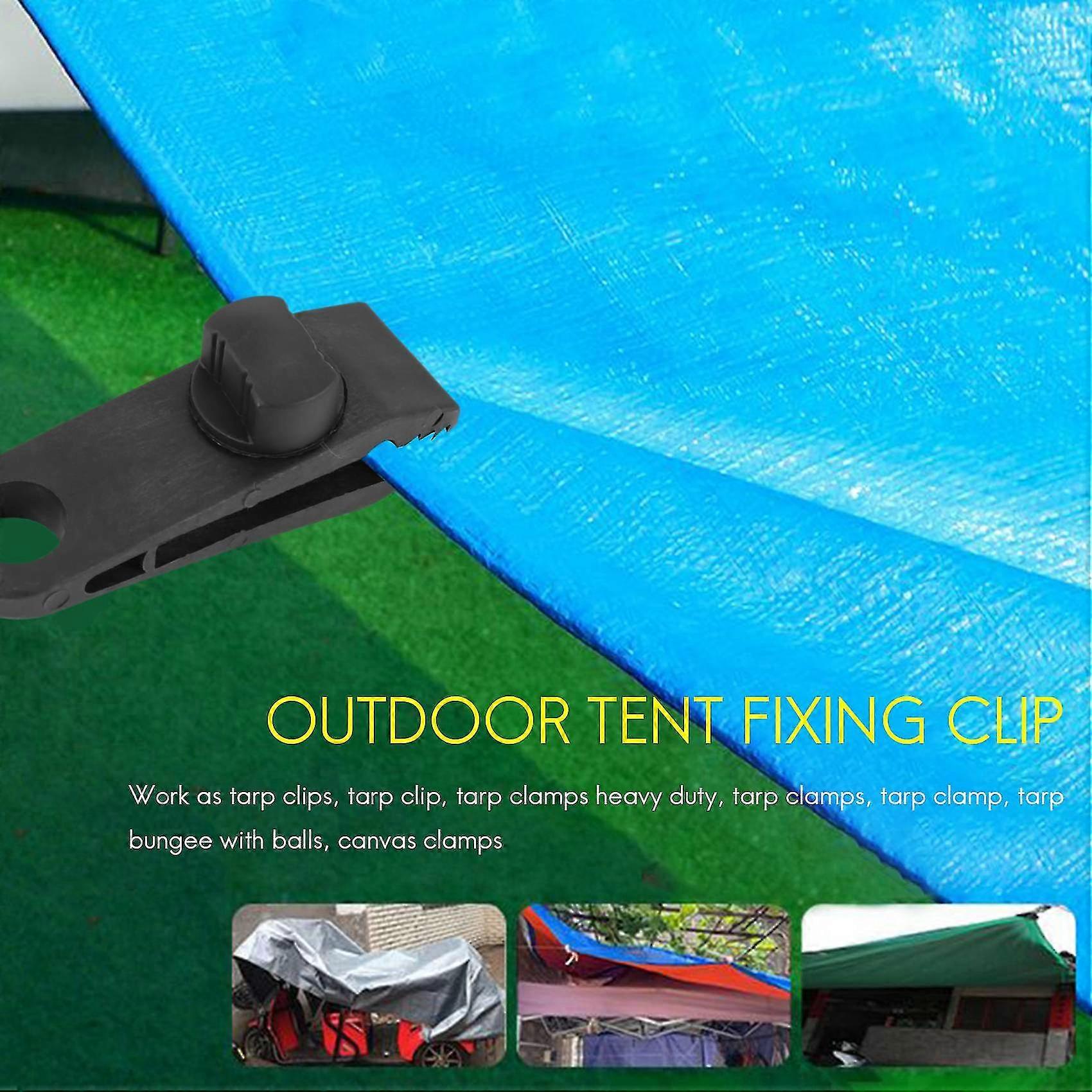 Tarp Clips Heavy Duty Lock Grip, 20 Pack Tarp Clamps Heavy Duty, Tent ...