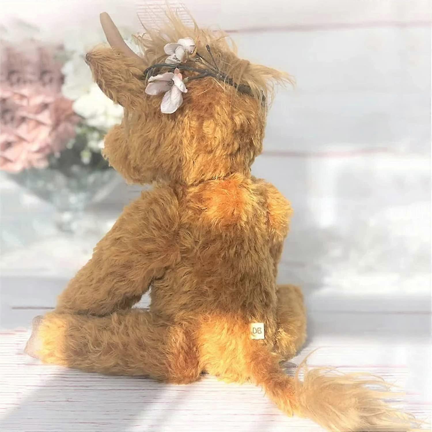 Highland Cow Plush Toy, 10 Inch Realistic Highland Cattle Simulation ...