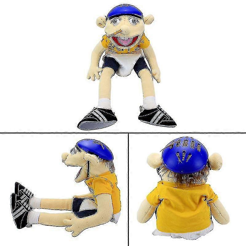 58cm Jeffy Plush Toy Cosplay Jeffy Hat Hand Puppet Game Stuffed Doll ...