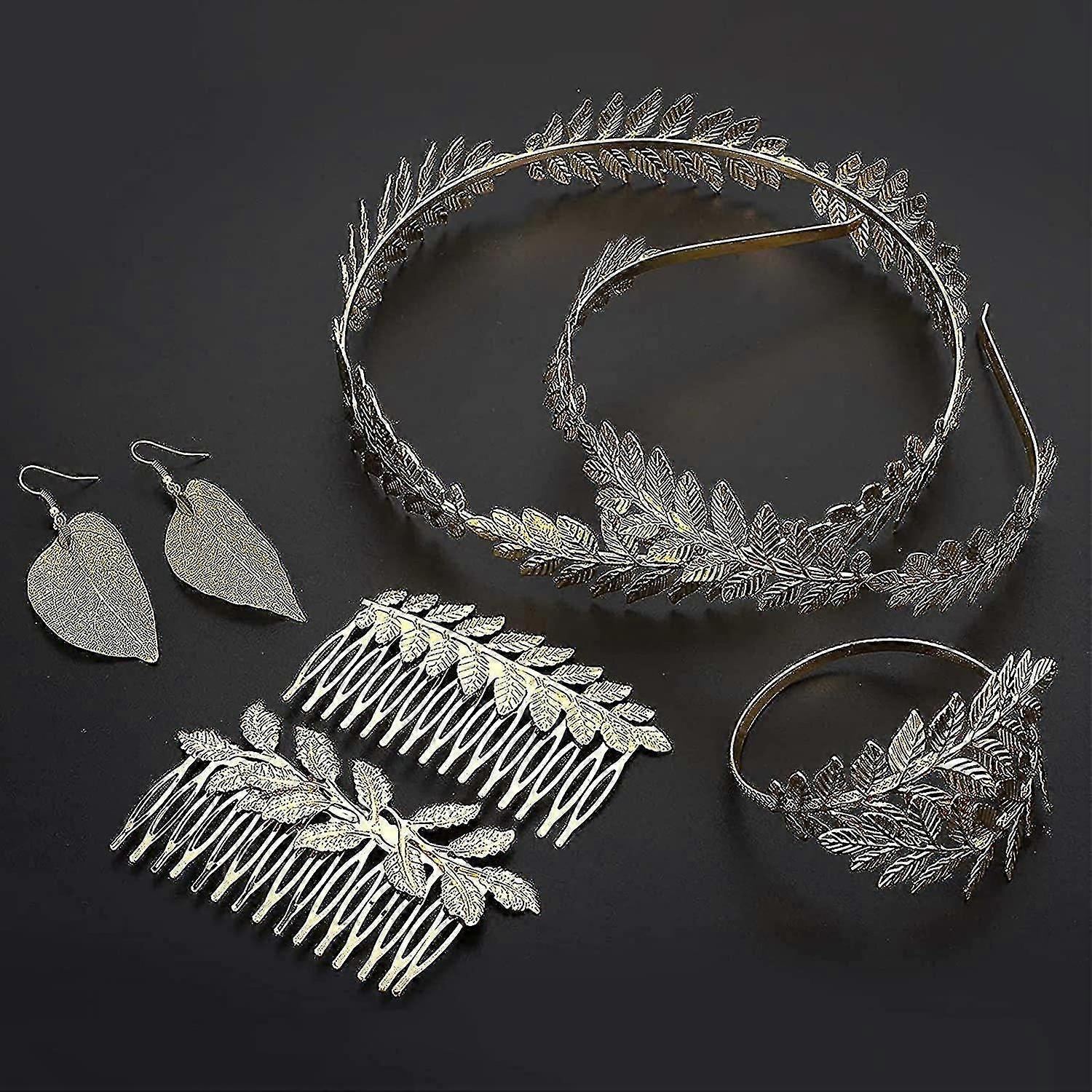 Greek Goddess Headband, 8 Pcs Greek Goddess Headband Crown, Roman Leaf ...