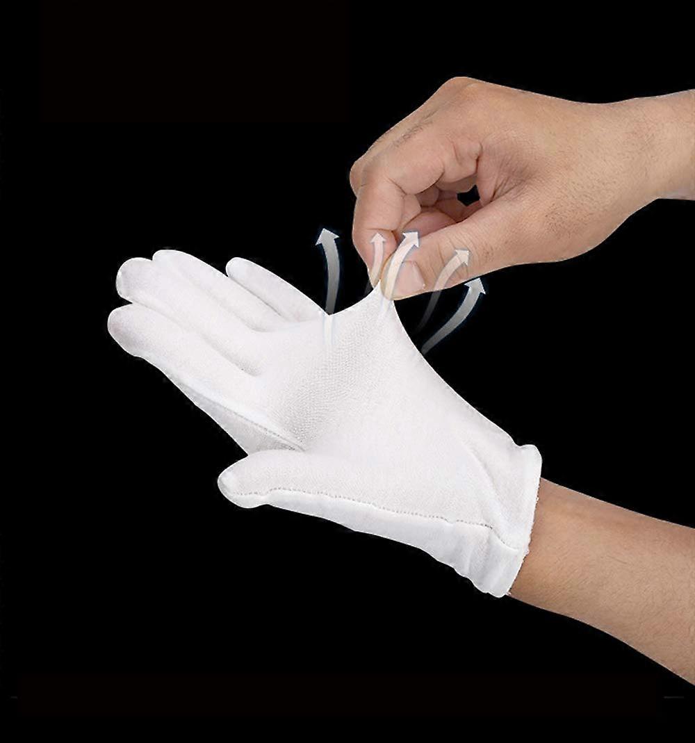 30 Pcs White Cotton Gloves, Soft Lightweight Work Gloves, Women Men ...
