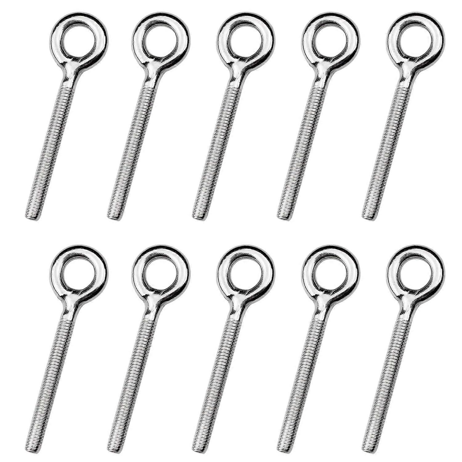Pack of 10 M6 Eye Screws Heavy Duty Eye Bolts Stainless Steel Eye Bolts ...