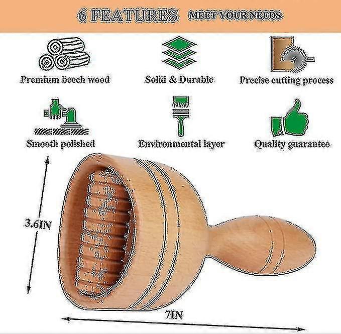 Handheld Wood Swedish With Roller Wooden Therapy Massage S Lymphatic ...