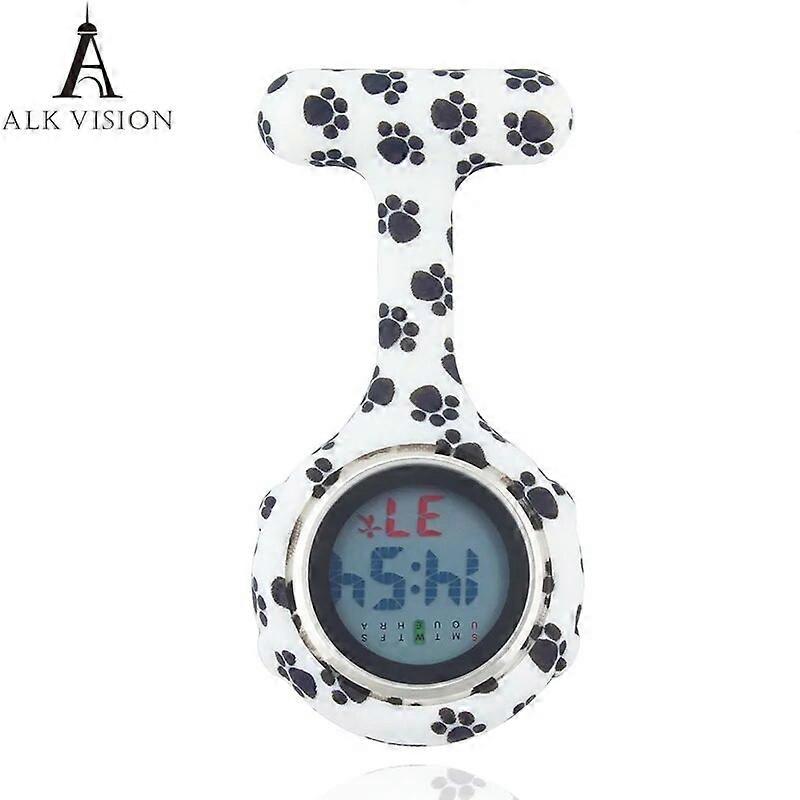 Fob Digital Nurse Watches Silicone Pocket Watch Unisex Printed Rubber ...